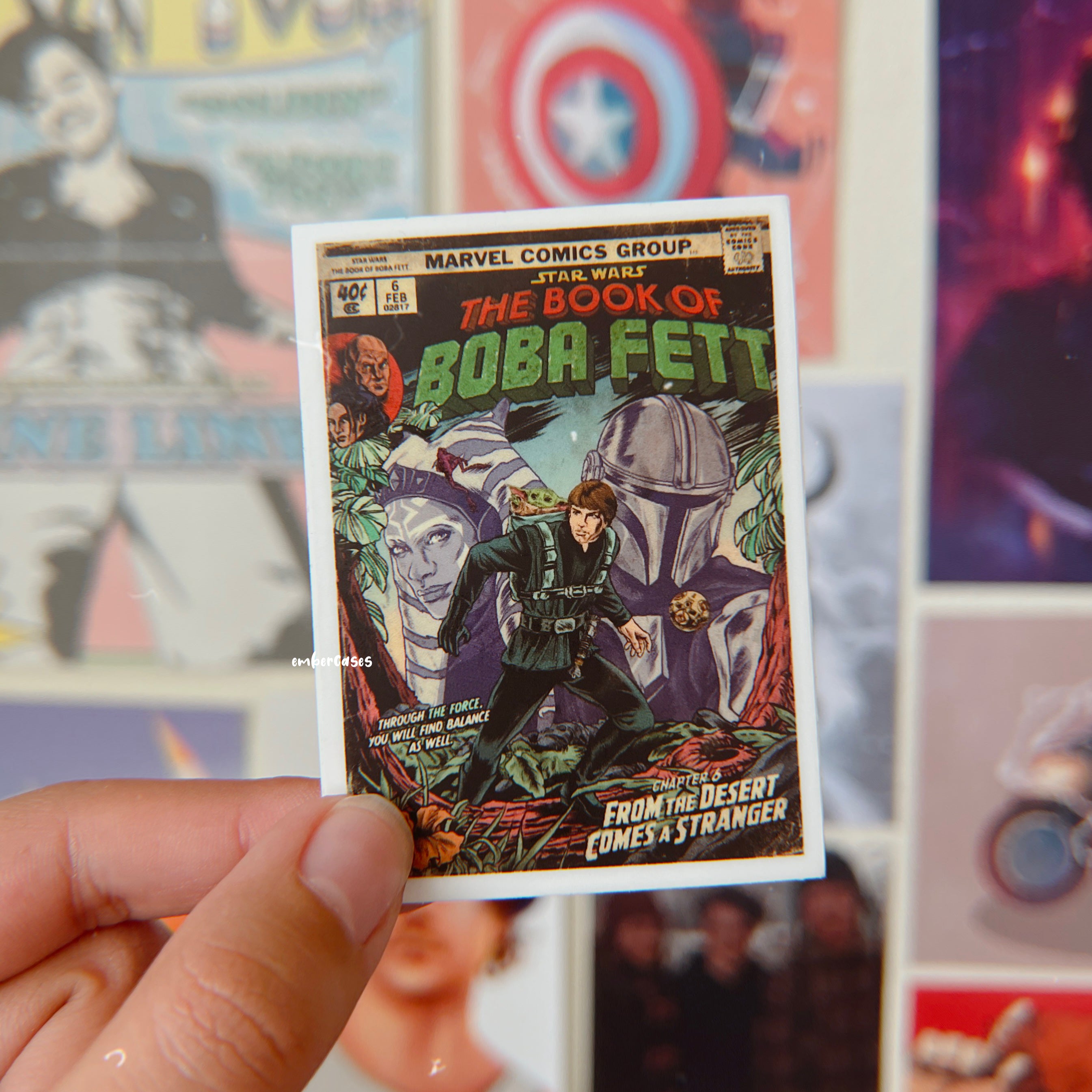 Boba Comic Sticker – Ember Cases