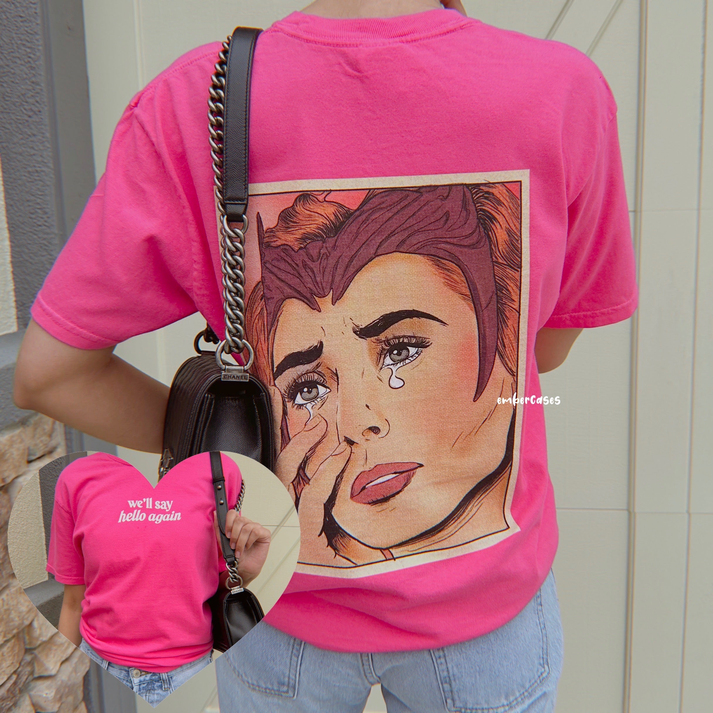 Hello Again Tee – Ember Cases